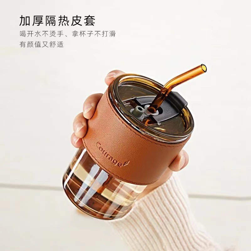 Hadiah Door gift Cawan Gelas Air Teh Kopi Ada Penutup Straw Satu Set ...