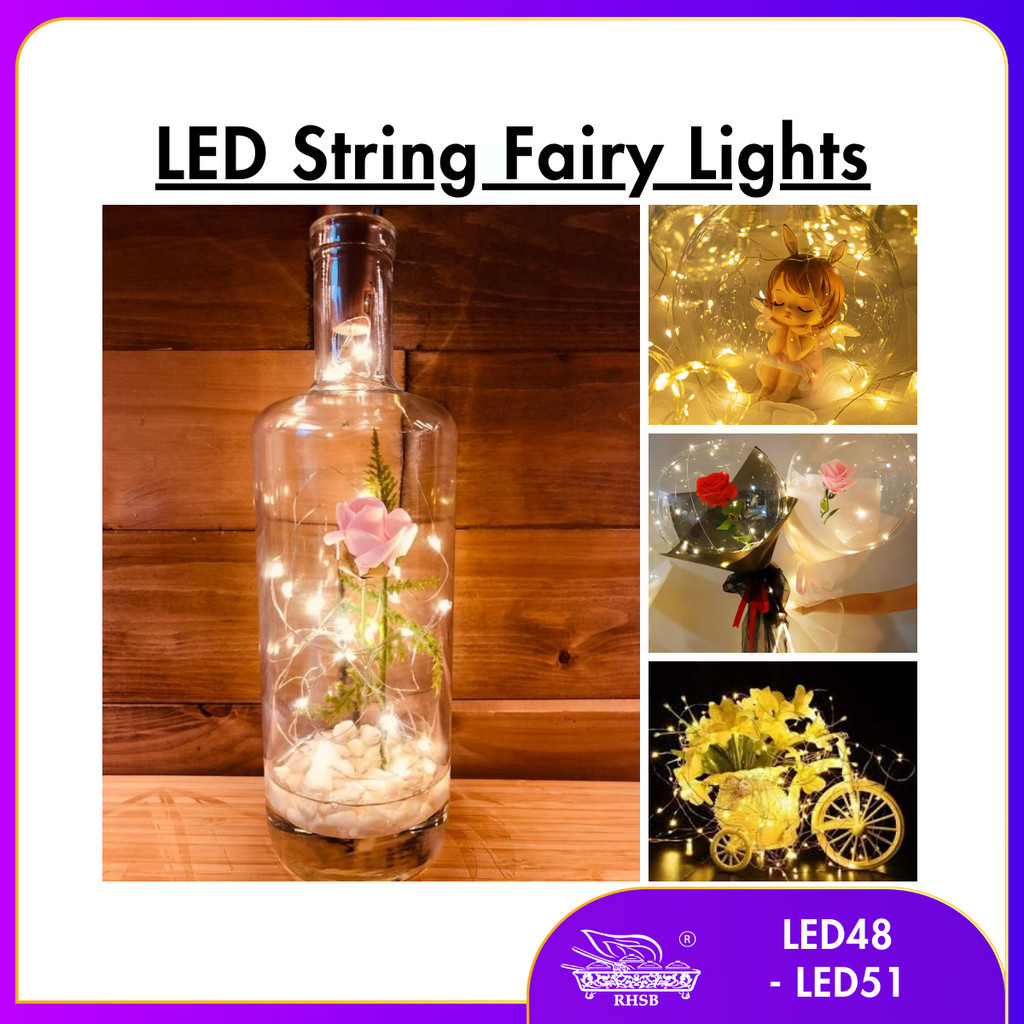 1M-2M LED LIGHTS STRING WITH BATTERY / FAIRY LIGHT COPPER WIRE ...