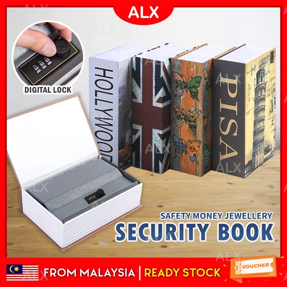 ALX Mini Secret Safety Box Secret Box Book Decoration Book Anti Theft ...