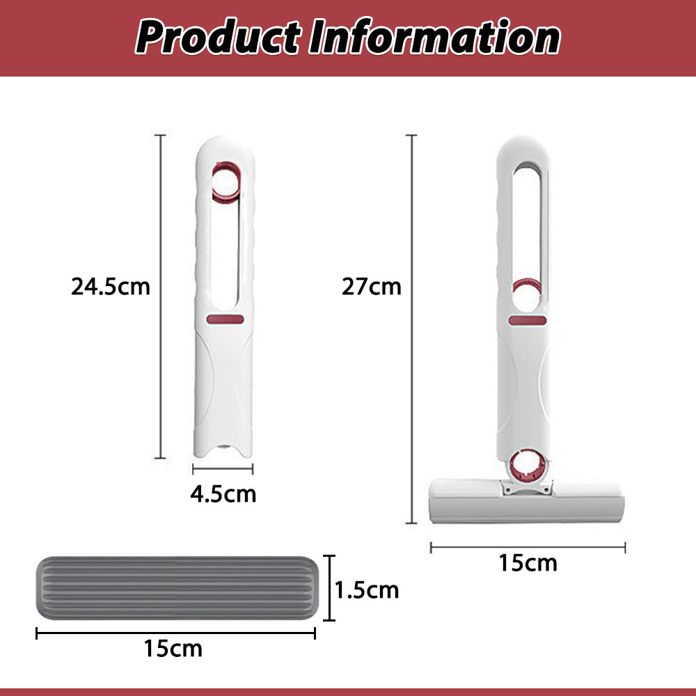 Borong365 Mini Portable Handheld Mop Mini Sponge Mop Window Cleaner ...