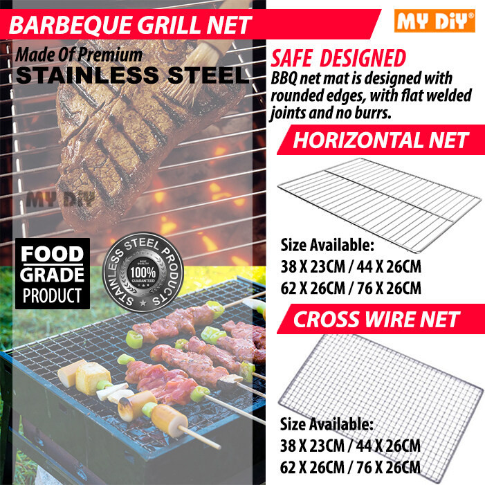 MYDIYHOMEDEPOT - STAINLESS STEEL BBQ GRILL NET BARBEQUE WIRE MESH ...