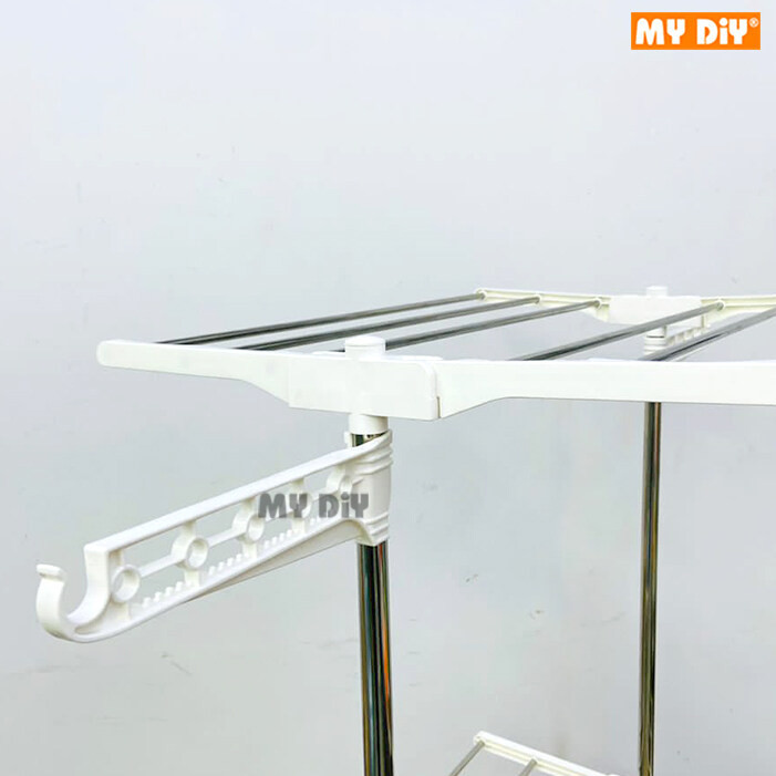 MYDIYHOMEDEPOT - STAINLESS STEEL MOVEABLE 2 LAYER CLOTH HANGER AND H ...