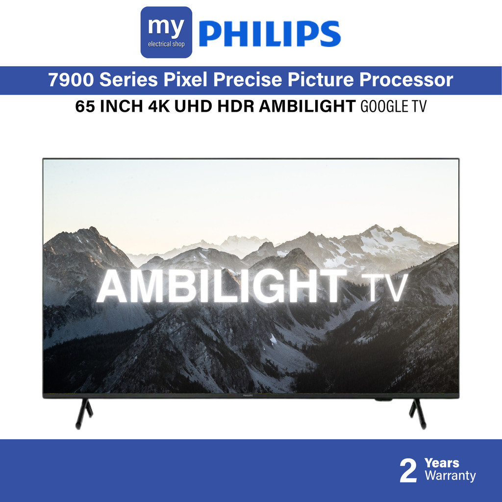 Philips 65 Inch 4K UHD HDR Ambilight Google TV 65PUT7908/68 65PUT7908 ...