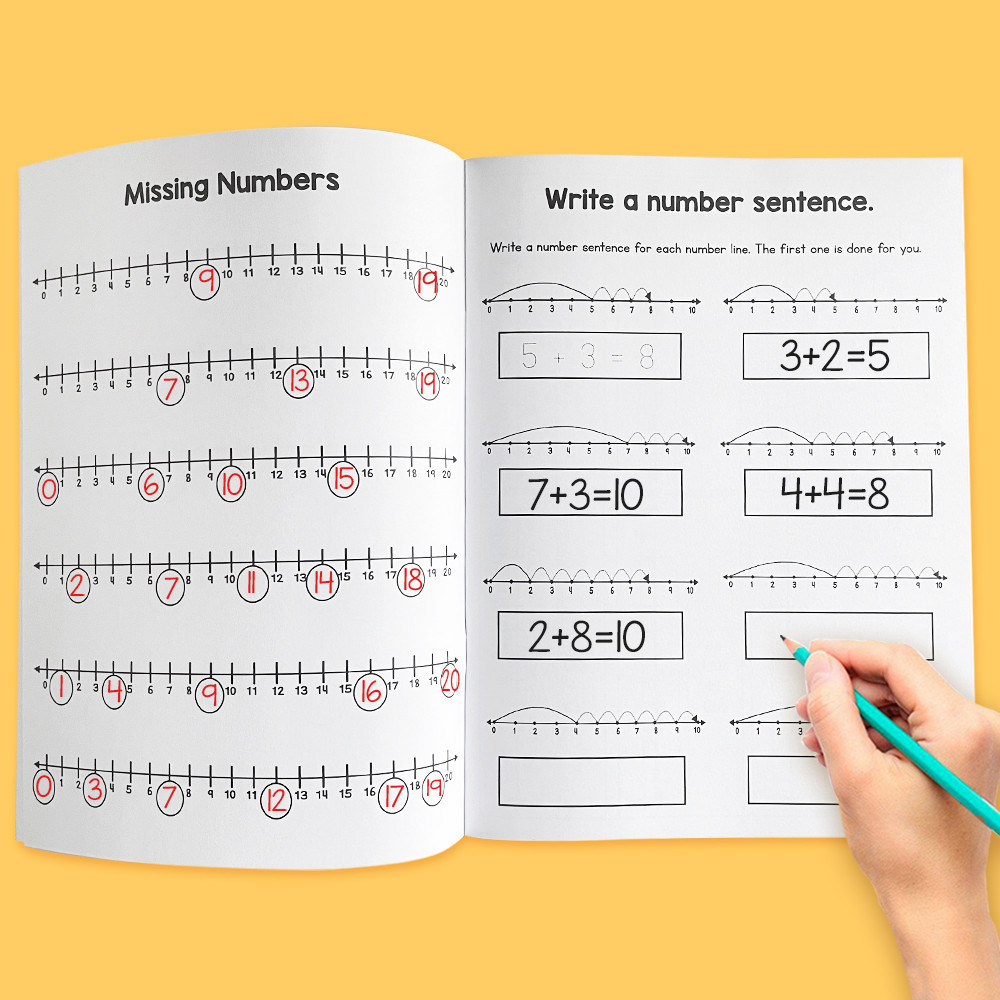 0-20 Addition and Subtraction Exercise Book for Kids Children ...