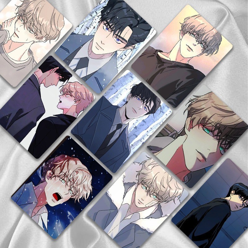 55 Pcs Korean BL Manhwa Shell Pearl Boy Laser Lomo Card Nightby The Water,Anastasia,Unrooted ...