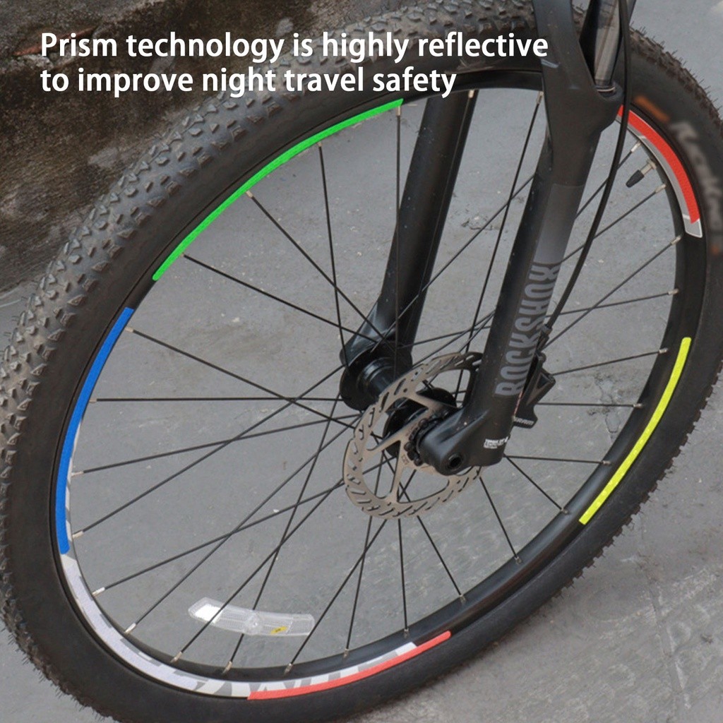 [Choice] Diamond - Grade Reflective Bike Tire Sticker Set - 8 Strips ...