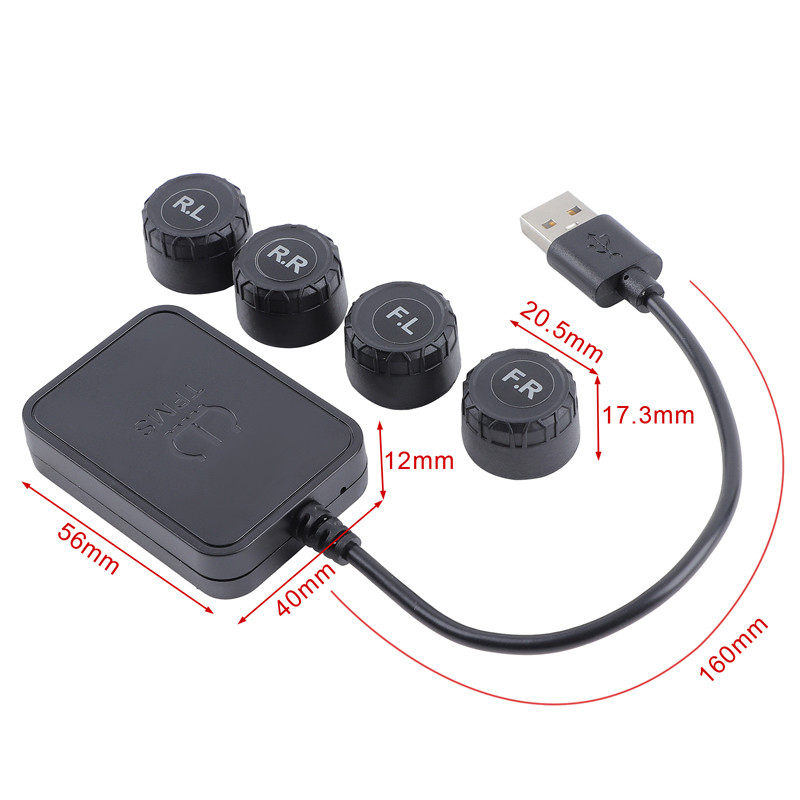 【Free USB】USB Android Tpms Car Tire Pressure Alarm Monitor System for ...