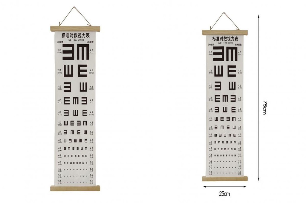 UJA- Lightweight Visual Acuity Chart Hospital Use Adults Kids Wall ...