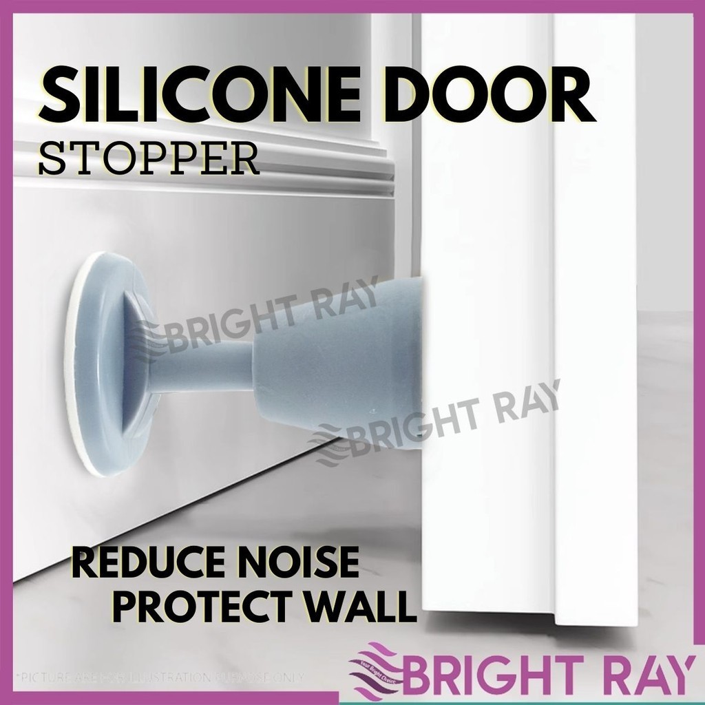 Door Stoppers for Wall with Strong Back Adhesive Penyendal Tombol Pintu ...