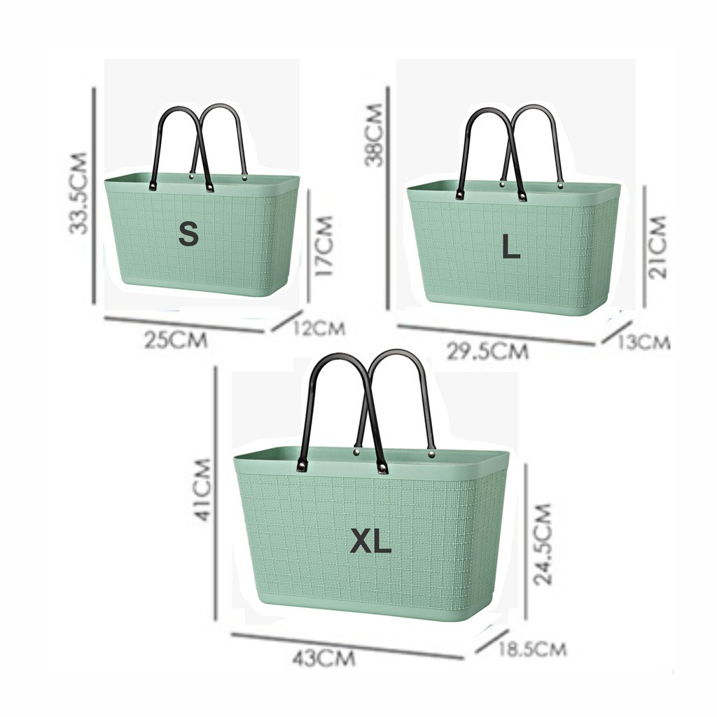 BC Grocery Basket Japanese Style Large Square Basket Hard Basket ...