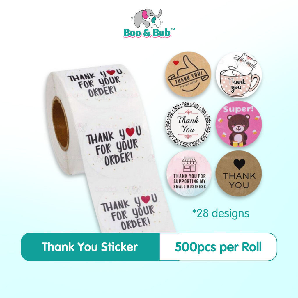 🔥500pcs 🔥Thank You for your Order Sticker / Seal Label / Sticker Terima ...