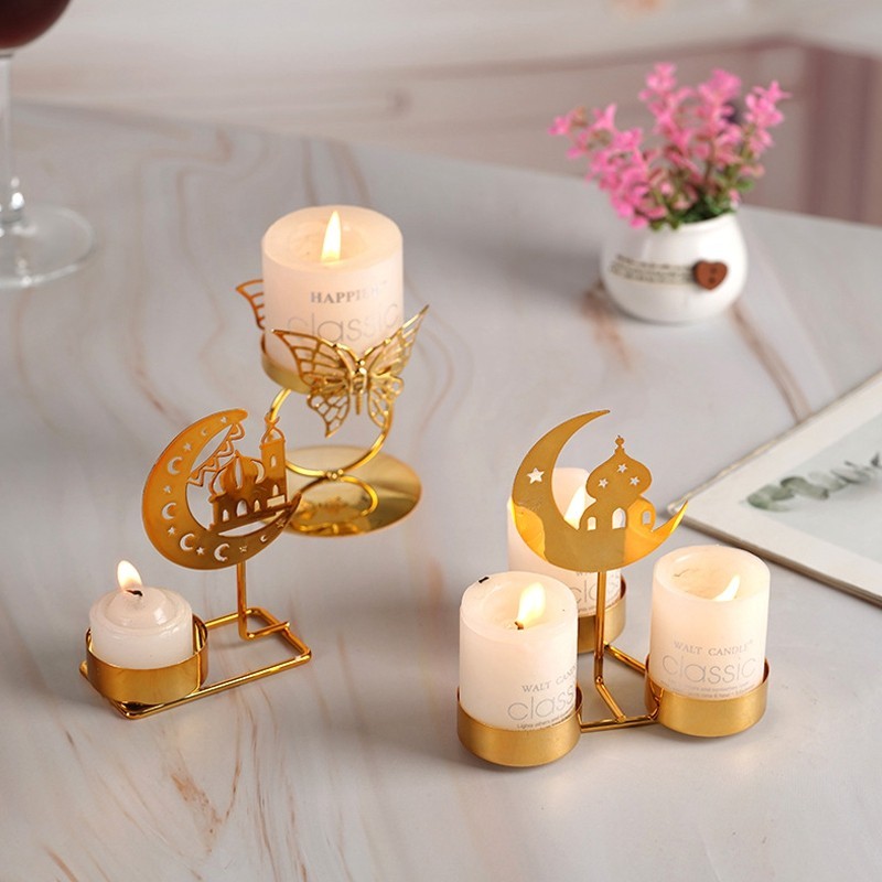 Hari Raya Candlestick Eid Mubarak Creative Candle Holder Ramadan ...