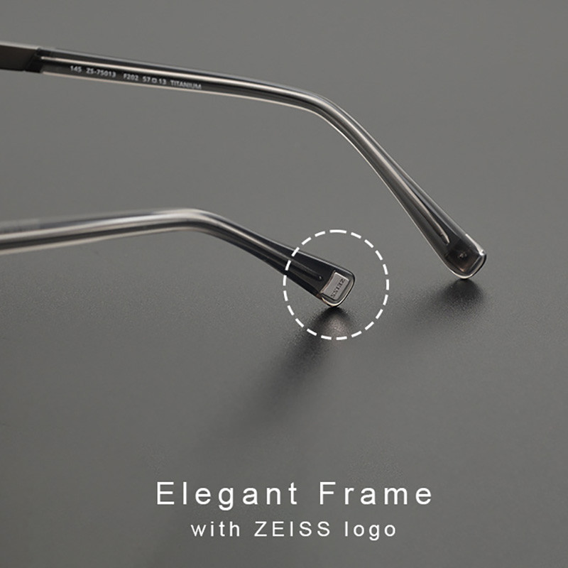 Carl ZEISS ZS75013 Spectacles Frame Non-allergic Pure Titanium Leg ...