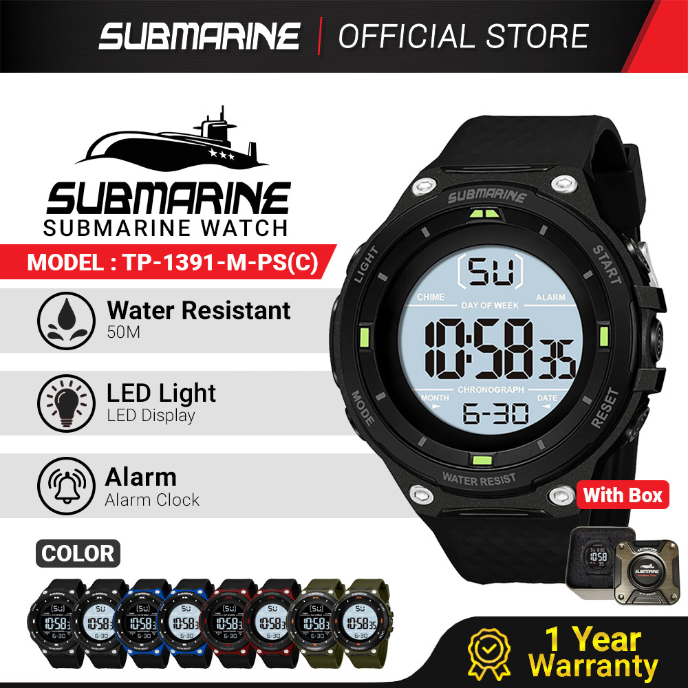 SUBMARINE Digital Watch for Men Watch Fashion Waterproof Stopwatch ...