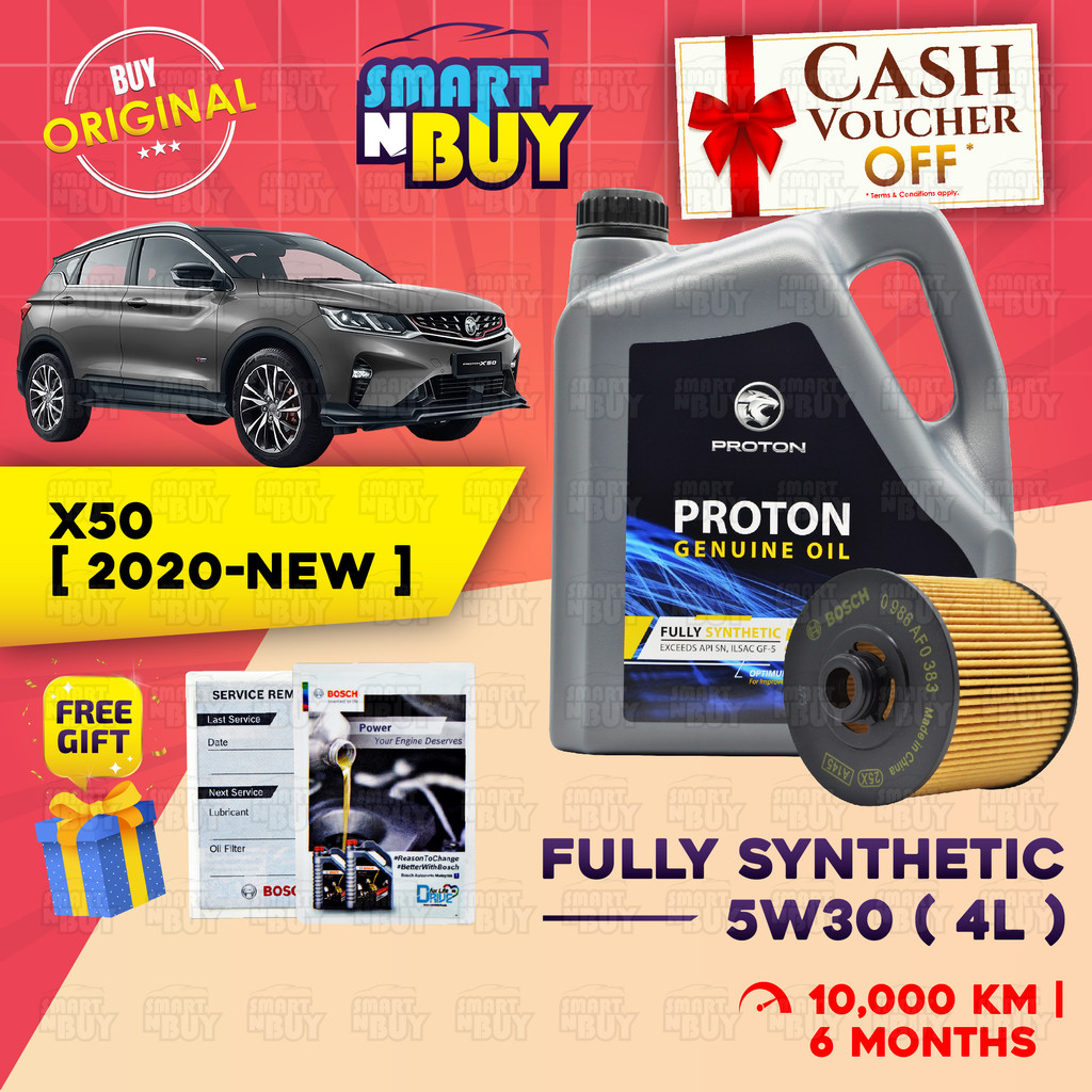 Proton Engine Oil 5W30 Fully Synthetic Original Minyak Hitam X50 2022 ...