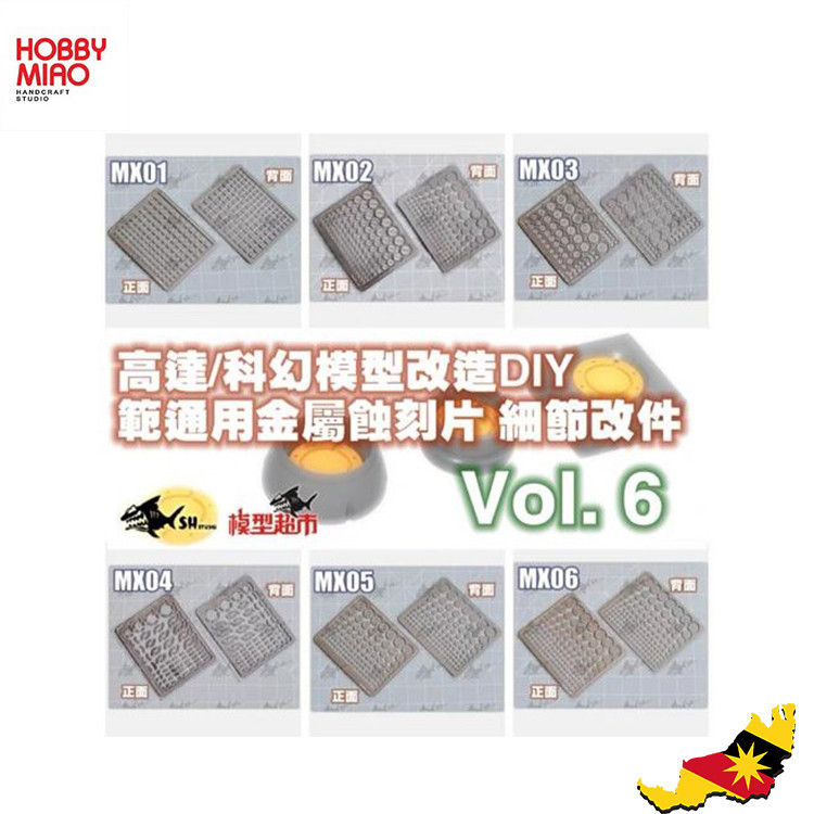 SH Studio Model Updated Parts Etching Series MX01-MX12 SHMX 高达模型 通用 ...