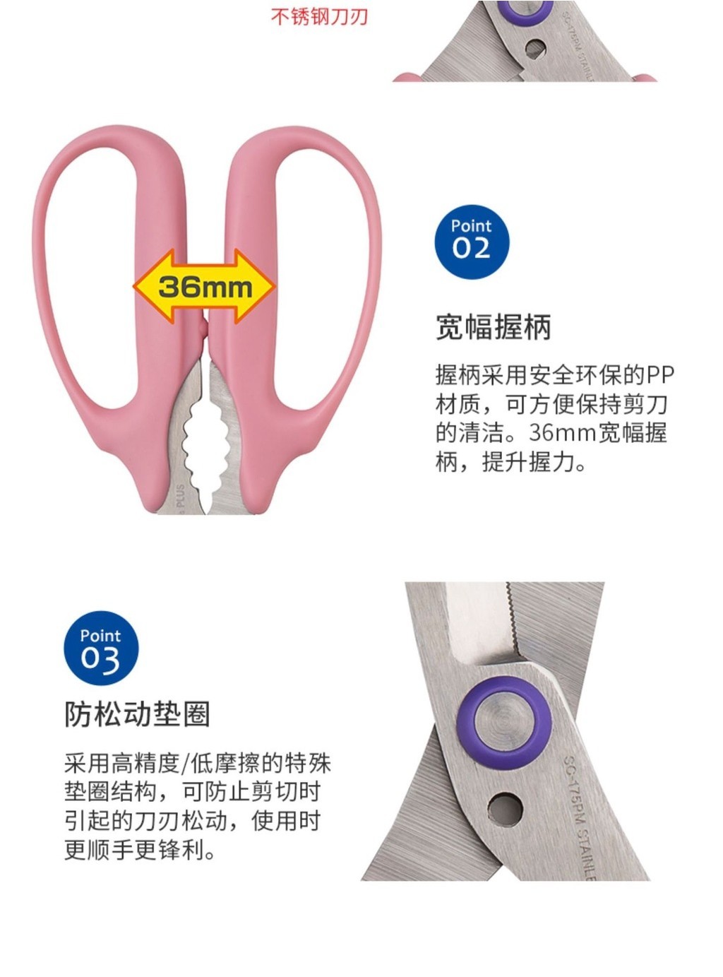 PLUS Multifunctional Strong Scissors, Stainless Steel Scissors, Steel ...