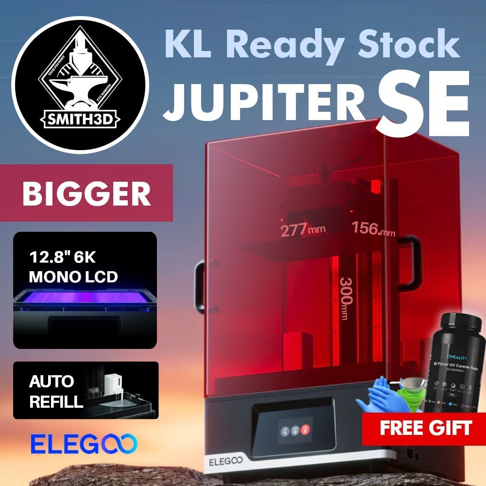 ELEGOO JUPITER SE 6K Large Resin 3D Printer, Automatic Resin / Auto ...