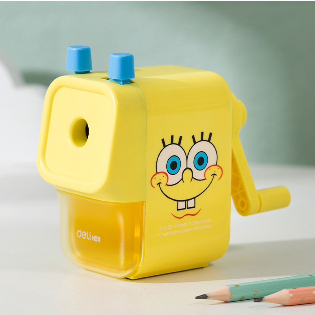 Deli SpongeBob SquarePants Rotary Sharpener For Thick Graphite Pencil ...