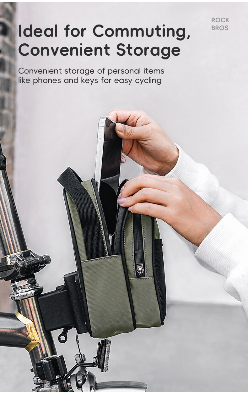 ROCKBROS Folding Bike Multi-functional Front Bag 1.8L Portable Handbag ...