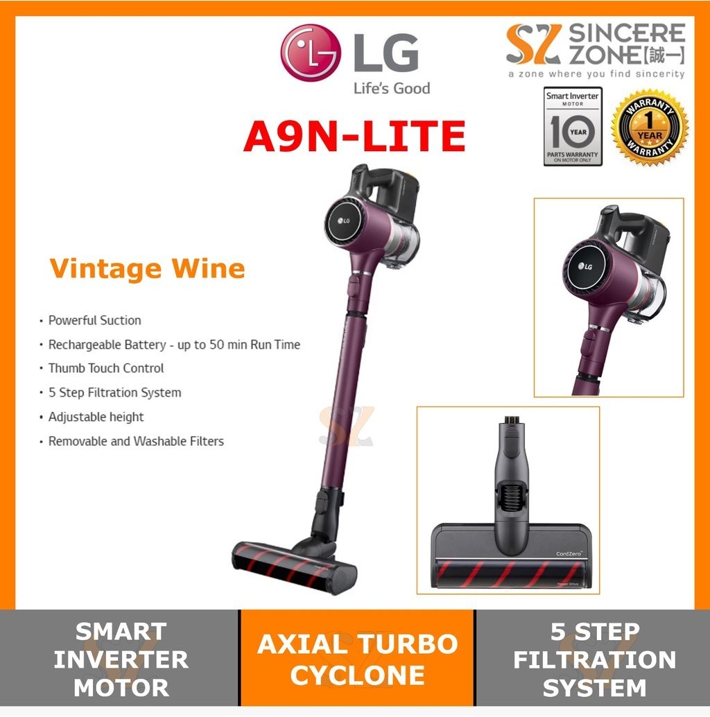LG CordZero™ A9N A9N-LITE Vacuum Cleaner with Smart Inverter Motor ...