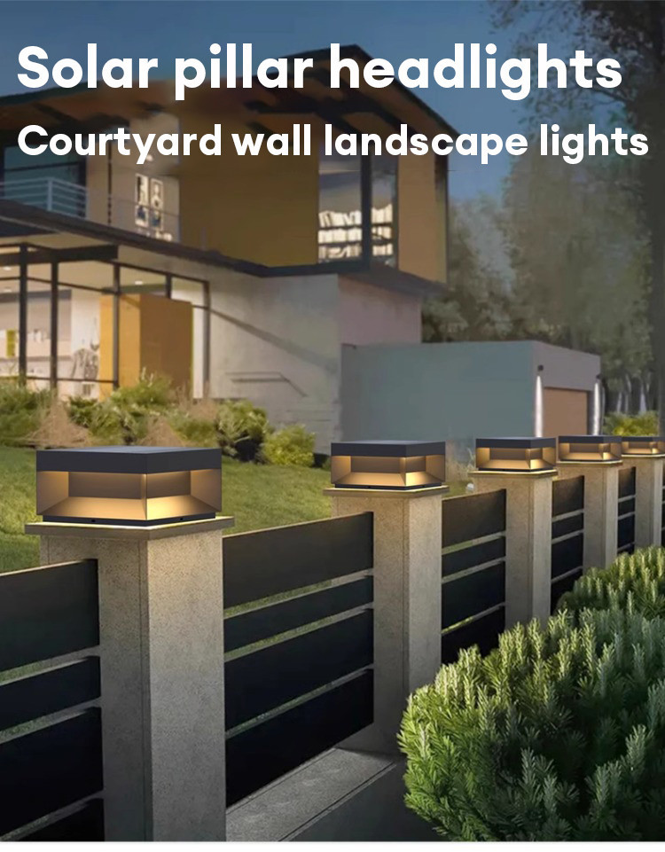 Lampu Pagar Solar Gate Light Outdoor Lighting Waterproof IP67 Solar ...