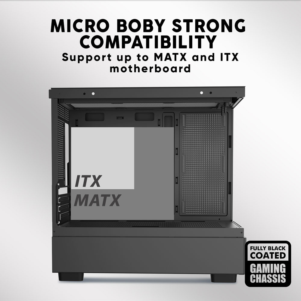 Armaggeddon Aquaron Duplex PRO MATX Dual Chamber PC Case with Tempered ...