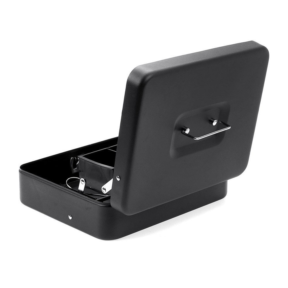 Tray Cash Lockable Security Cashier Drawer Storage Safety Deposit Box ...