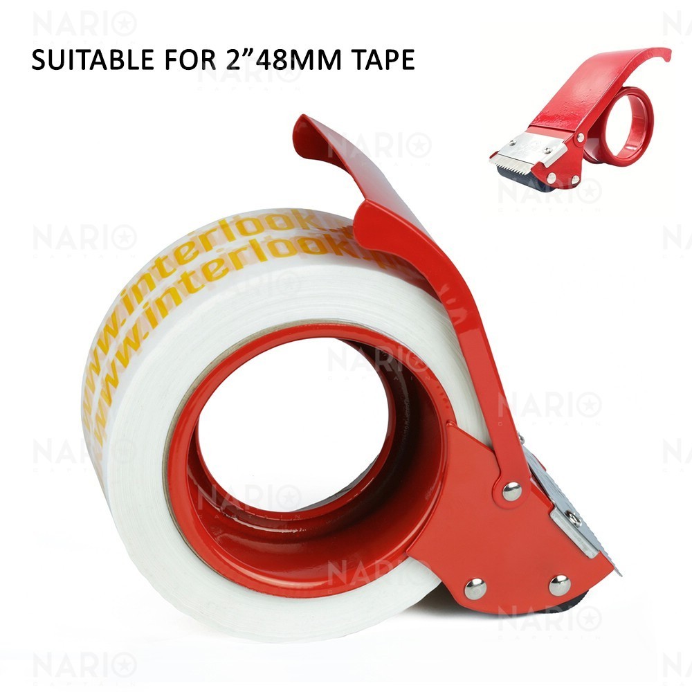 NARIO Tape Dispenser Hand Roll 2"48MM Tape Cutter Metal Holder ...