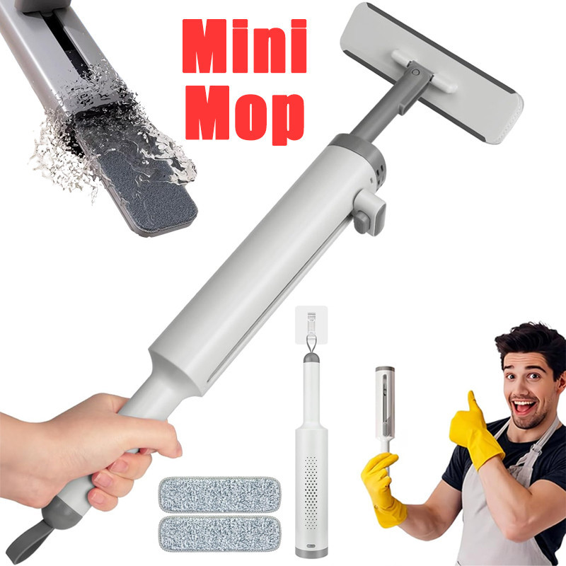 Portable Mini Mop Cleaner Home Kitchen Mop Squeeze Mop Wet And Dry Use ...