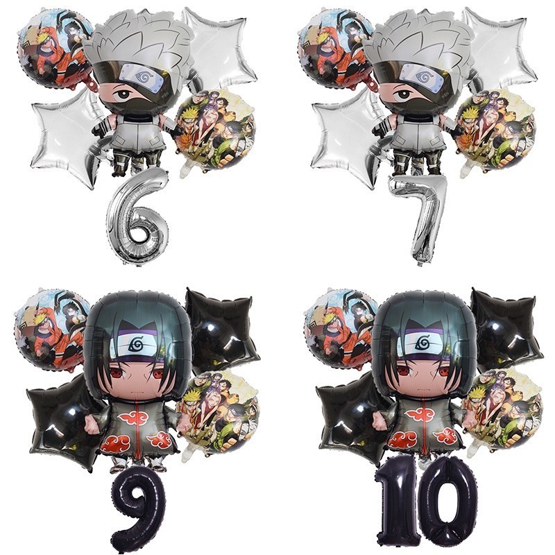 Naruto 6pcs Character Digital Aluminum Foil Balloon Set Combination ...