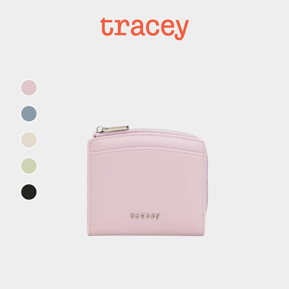 [New] Tracey Curved Slot Zipper Small Wallet - Vegan Leather | Shopee ...