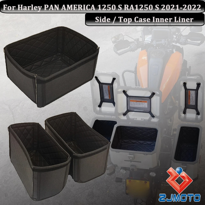 PU Leather Motorcycle Side Boxes Top Case Liner Luggage Carrier Cargo ...