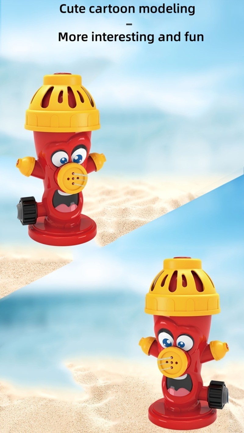 Fun Cartoon Fire Hydrant Sprinkler Toy Interactive Outdoor Water Play ...