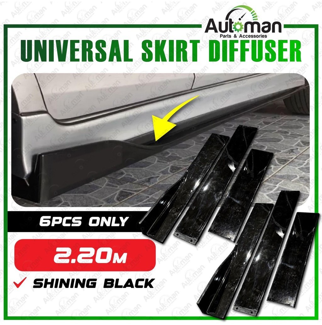 CAR Universal Rear Bumper Lip Diffuser bodykit Side Rear Splitters ...