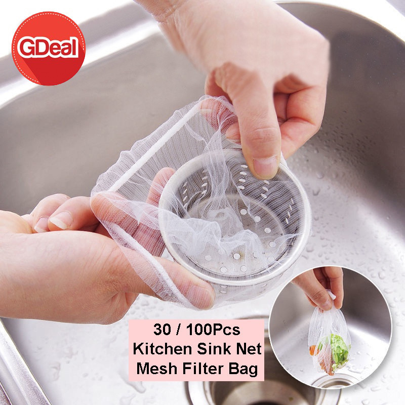GDeal 30 / 100pcs Kitchen Bathroom Anti Hair Sink Colander Filter ...