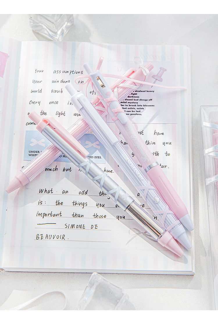 Mr. Paper 4 pieces/box ST Black Neutral Pen Salt High appearance level ...