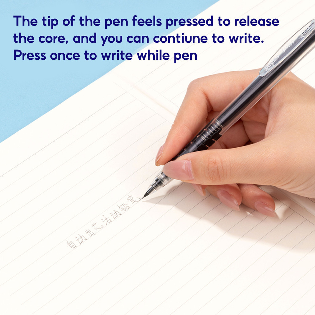 Deli Mechanical Pencil Fully Automatic Release Lead Pensel Tekan Picit ...