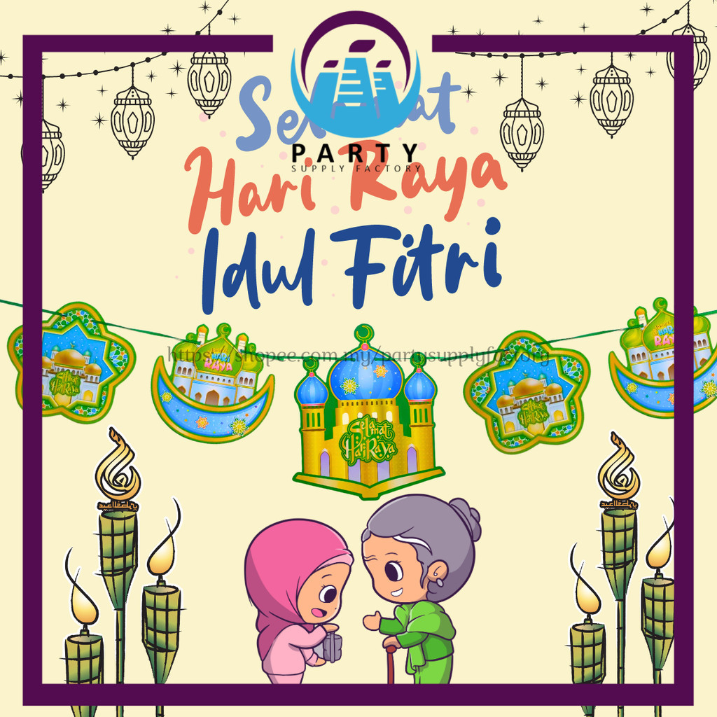 2024 RAYA STRING FLAG HARI RAYA DECORATION / HIASAN HARI RAYA 2024 ...