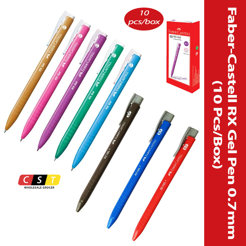 Pen Gel Faber-Castell RX 0.7mm / RX Gel Pen (10 Batang/Sekotak ...