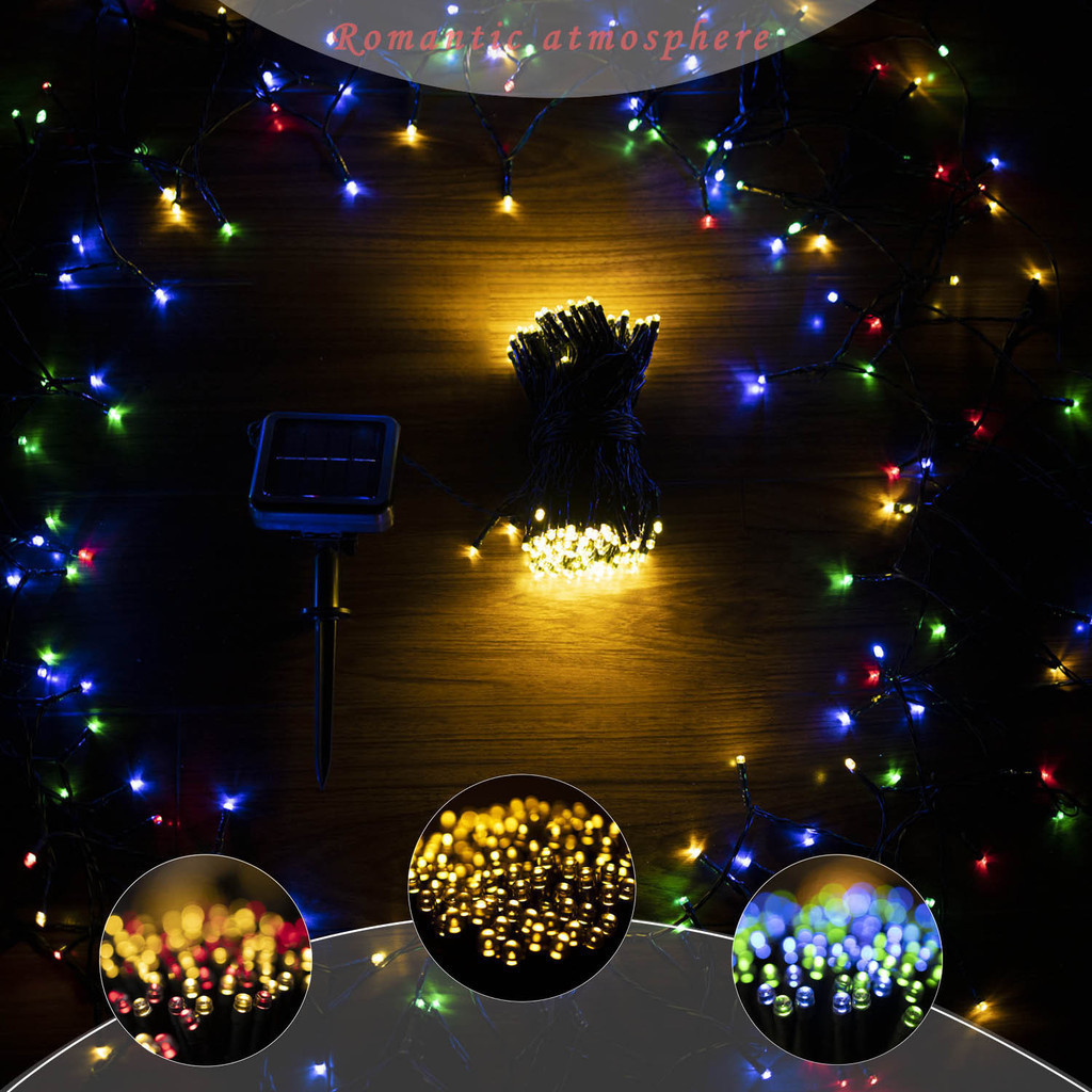 Outdoor LED Solar Fairy String Lights 300/200/100LED Waterproof Lampu ...