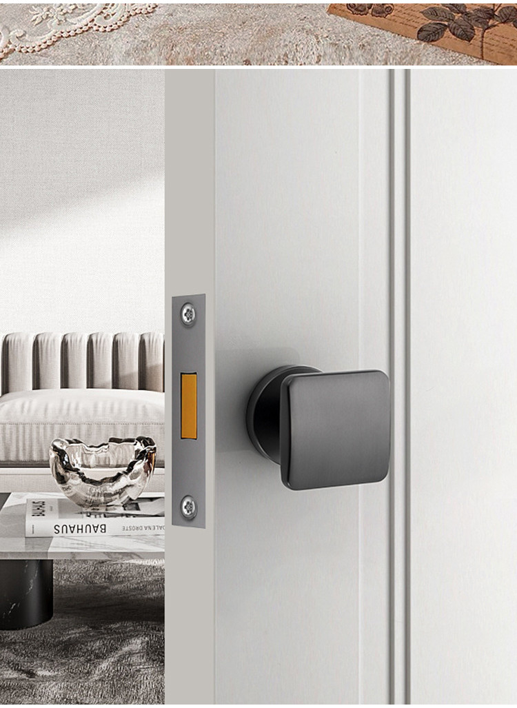 [Ready Stock] Invisible Door Lock Single-Sided Silent Door Lock Bedroom ...