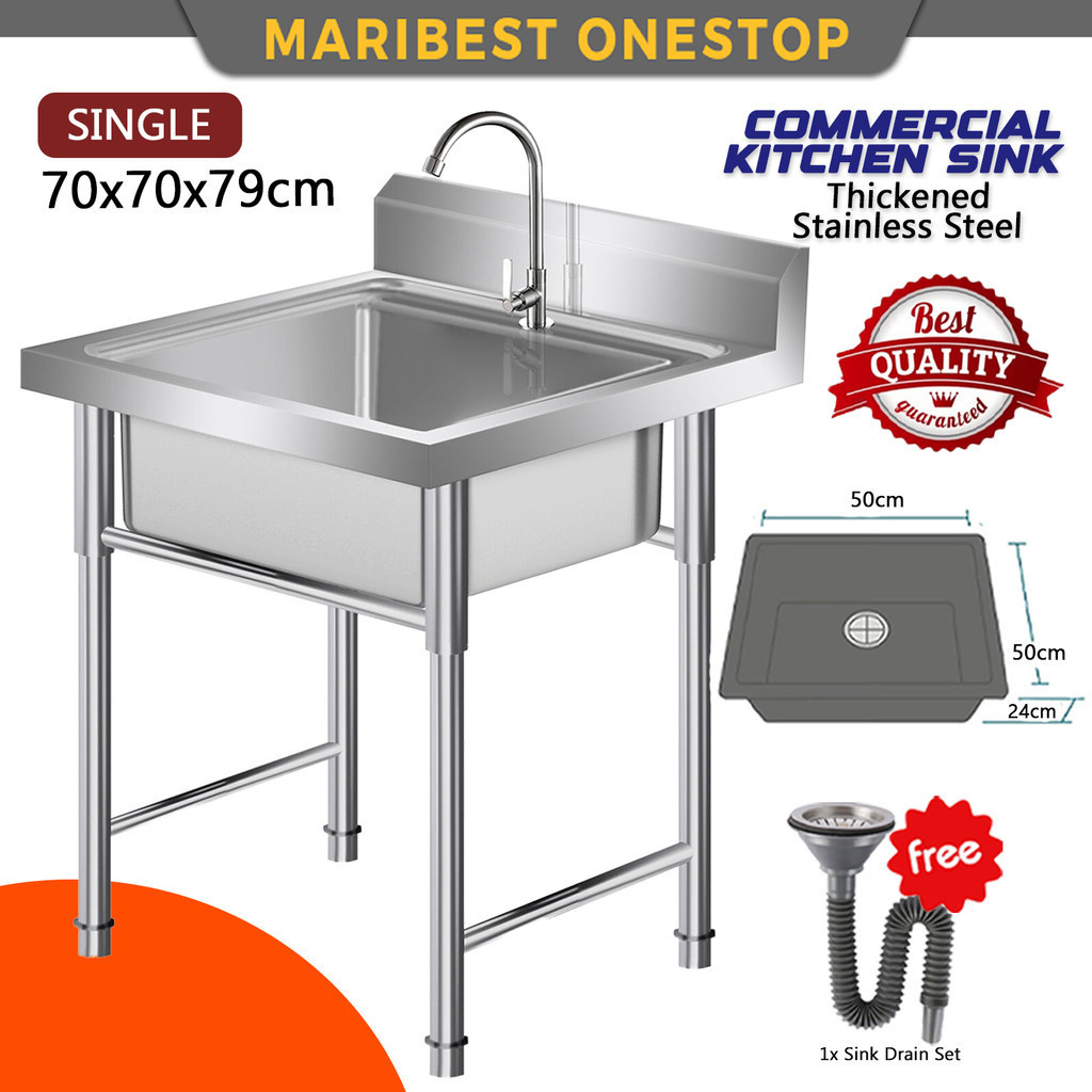 Stainless Steel Kitchen Sink With Sink Stand Sinki Dapur Besi Dengan ...