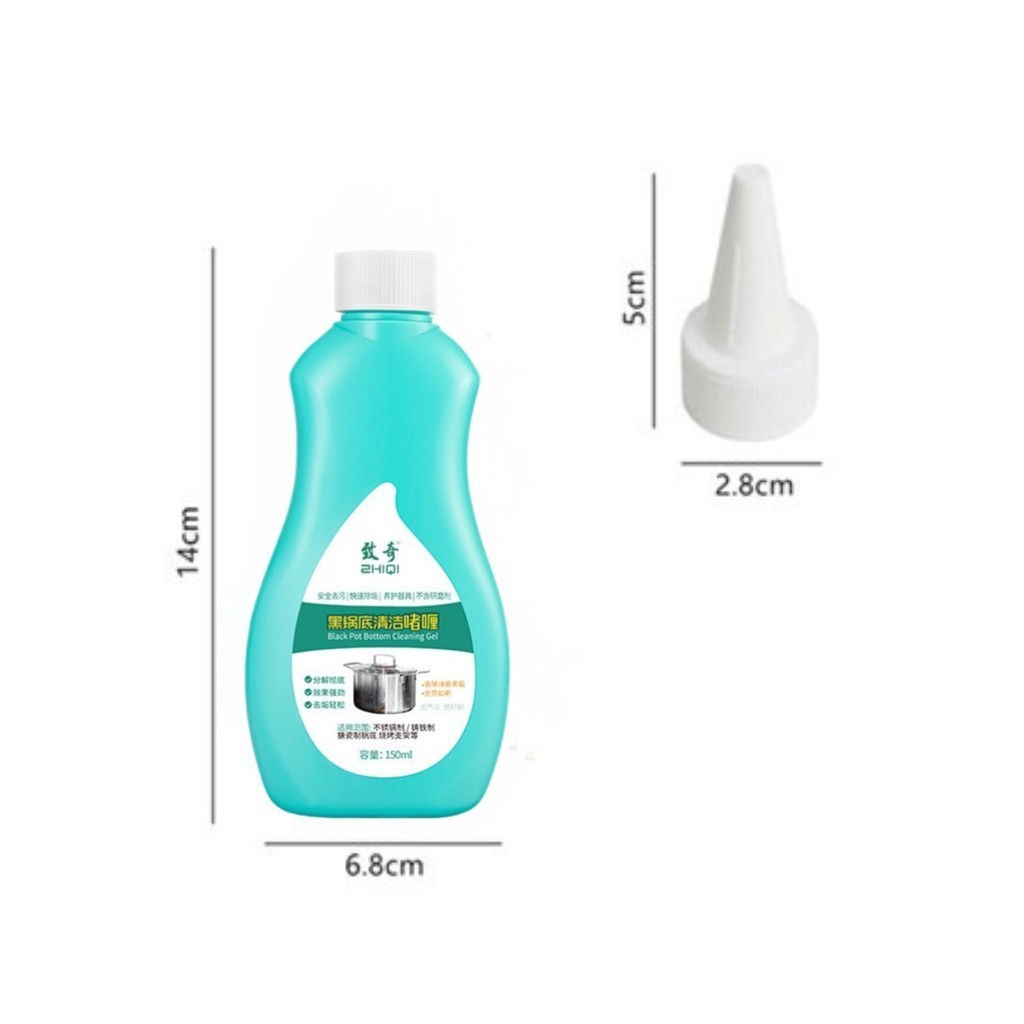 Zhiqi Black Pot Bottom Cleaning Gel Kitchen Cleaner Gel 150ml Pan ...