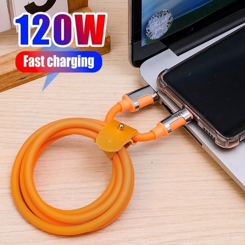 [ Featured ] Type-C Charger Cable - 6A 120W Fast Charging Cable - Nylon ...