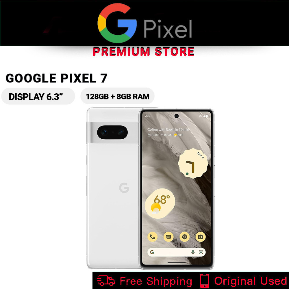 Original Used Google Pixel 7 5G 128GB + 8GB RAM 50MP 6.3 inches Android ...