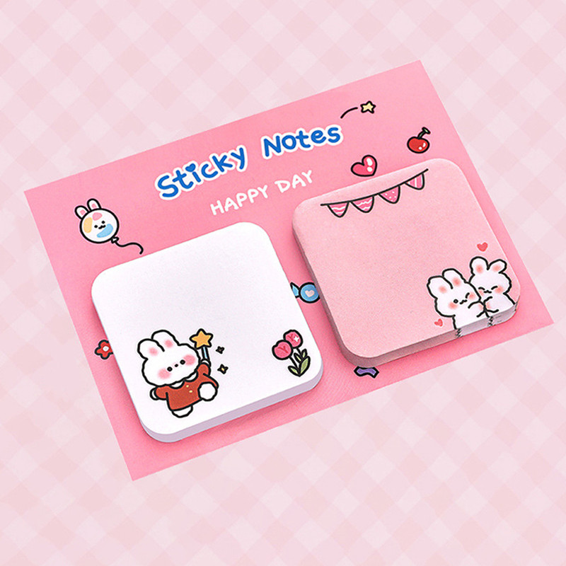 𝐓𝐇𝐄𝐌𝐄𝐃 𝐑𝐄𝐌𝐈𝐍𝐃𝐄𝐑 Cute Cartoon Sticky Notes Reminder Set Memo Pad Student ...