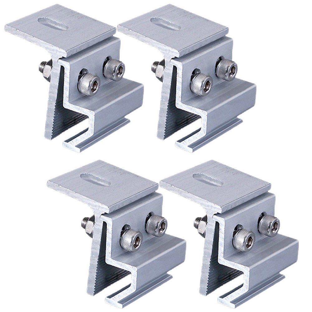 4X Solar Panel Clamp Roof Mounting Bracket Fixing Clips Panel Fixing ...