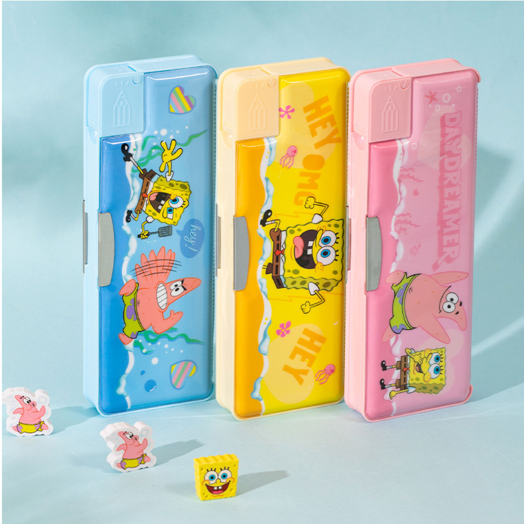 Deli SpongeBob SquarePants Series Hard Pencil Case with Sharpener ...