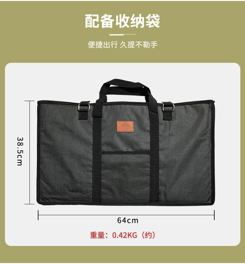 Campingmoon T-233 dua lapisan besi tempa meja lipat aluminium komputer meja luaran rak besi rak ...